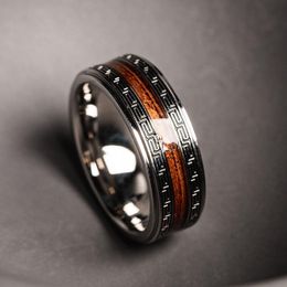 Holzkern Numerary Ring Koa und Silber