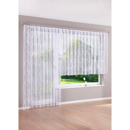 bonprix Jacquard Gardine (1er-Pack), wei&szlig;, Gr.225x450 cm, Moderne Jacquard-gardine in vielen Gr&ouml;&szlig;en