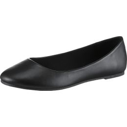 Damen Ballerina mit rutschhemmender Laufsohle schwarz, Gr&ouml;&szlig;e 38