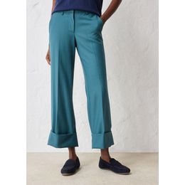 bonprix Flared Hose mit Wollanteil, petrol, Gr.40, elegante flared Hose mit Wollanteil