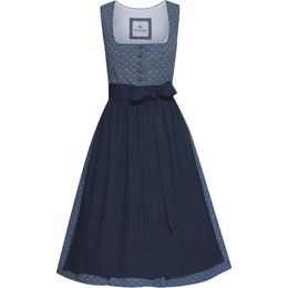 Hammerschmid Midi Jacquard-Dirndl Braunsee Blau (Gr&ouml;&szlig;e: 40)