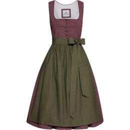 Hammerschmid Midi Jacquard-Dirndl Braunsee Bordeaux/Gr&uuml;n (Gr&ouml;&szlig;e: 38)