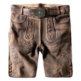 Stockerpoint Kurze Lederhose Logan Kiesel gespeckt (Gr&ouml;&szlig;e: 56)