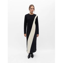 Object Knitted dress 'OBJESTRA KELLY' female size XS Ecru / Black