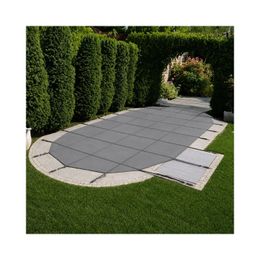 Sicherheitsnetz f&uuml;r Ovalbecken CLASSIC grau Beckenma&szlig;: 900 x 500 cm