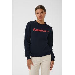 Kaffe Sweatshirt 'KAmila ' female size S Navy / Light red