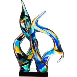 Skulptur Gilde, B:21cm H:33cm T:16cm, bunt, Glas, Wohnzimmer, Dekofiguren, "Skulptur Dakar mehrfarbig", Ausdrucksstarke Glaskunst dekorative Figur