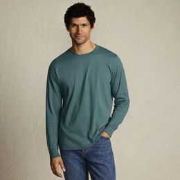 LANDS' END Super-T Langarm-Shirt f&uuml;r Herren, Classic Fit, Herren, size: regular, Gr&uuml;n, Baumwolle, by Lands' End