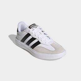 Herren Sneaker "BARREDA", adidas Sportswear, Gr. 45, schwarz-wei&szlig;, Leder, Synthetik, Schuhe, sehr leichte und komfortable Sohle