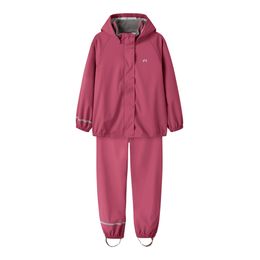 name it Jungen Regenmantel "NKNDRY10 Regenjacke und Hose im Set"rose wine, Gr. 152, unifarben, Web, Obermaterial: 100% Polyester, M&auml;ntel, Keine