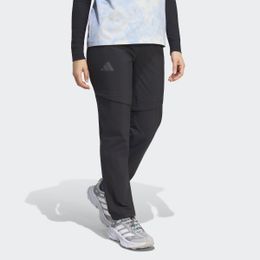 adidas terrex Damen Outdoorhose "MULTI ZIP OFF TRACKSUIT BOTTOMS", schwarz, Gr. 44, Obermaterial: 93% Polyamid, 7% Elasthan, Hosen, sportliche
