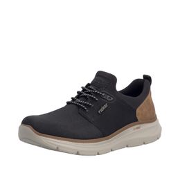Rieker Herren Slip-On Sneaker, Gr. 40, schwarz, Lederimitat, Textil, Schuhe, Schlupfschuh, Halbschuh, Freizeitsneaker mit Gummizug, schmale Form