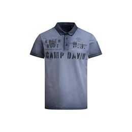 CAMP DAVID Poloshirt Herren Gr&ouml;&szlig;e XXXL marine / schwarzmeliert