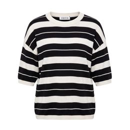EDITED Pullover 'Kristine' Damen Gr&ouml;&szlig;e XS dunkelbraun / wei&szlig;