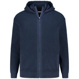 Herren Gro&szlig;e Gr&ouml;&szlig;en | s.Oliver Strickjacke mit Kapuze Farbe blau Gr&ouml;&szlig;e: 3XL