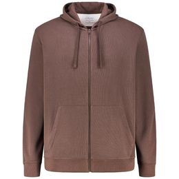 Herren Gro&szlig;e Gr&ouml;&szlig;en | s.Oliver Sweatjacke mit Kapuze Farbe braun Gr&ouml;&szlig;e: 7XL