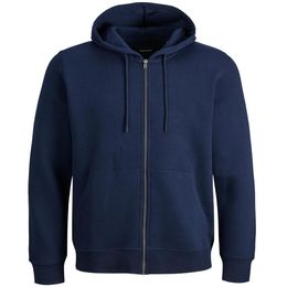 Jack & Jones Herren Gro&szlig;e Gr&ouml;&szlig;en | Jack&Jones Kapuzenjacke aus Baumwollmischung Farbe blau Gr&ouml;&szlig;e: 5XL