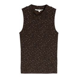 Tom Tailor Denim Top female size M Chocolate / Mocha / Black