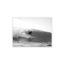Liv Corday Bild 'Underwater Surf' Herren Gr&ouml;&szlig;e 30x40 grau / silbergrau / dunkelgrau / schwarz / wei&szlig;