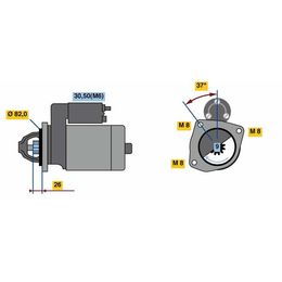 Bosch Starter 0986023120 f&uuml;r Fiat Peugeot Citro&euml;n Iveco