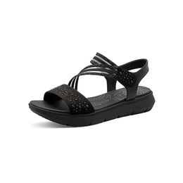 Jana Damen Sandalette mit Perforation, puder, Gr&ouml;&szlig;e 42