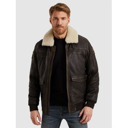 PME-Legend PME Legend Between-Season Jacket 'Snowprop leather jacket' male size XXXL Brown