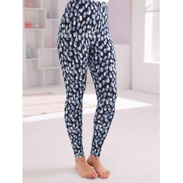 feel good Damen Leggings mit Tupfenmuster, marine-bleu-bedruckt, Gr&ouml;&szlig;e 36/38