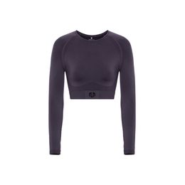 MOROTAI Funktionsshirt 'Naikan' Damen Gr&ouml;&szlig;e L dunkellila / schwarz