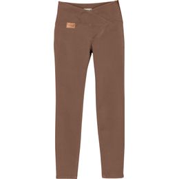 CR&Eacute;ATION L Damen Stretch-Jeans mit &uuml;berlappendem Bund braun Gr&ouml;&szlig;e 24