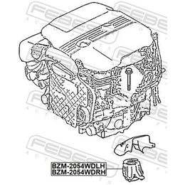 FEBEST Lagerung, Motor bzm2054wdrh rechts f&uuml;r Mercedes