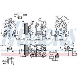NISSENS Kompressor, Klimaanlage 89585 f&uuml;r BMW