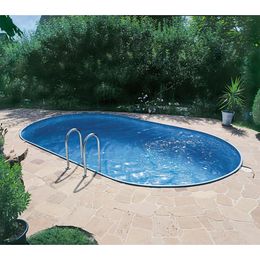 mediPOOL Einbaupool-Set 'Exklusiv 5' blau oval 700 x 350 x 120 cm