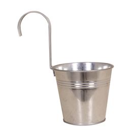 Pflanzgef&auml;&szlig; Zink silbern &Oslash; 14 cm