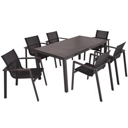 Garden Pleasure Gartenm&ouml;belset 'Sophia' f&uuml;r 6 Personen Aluminium