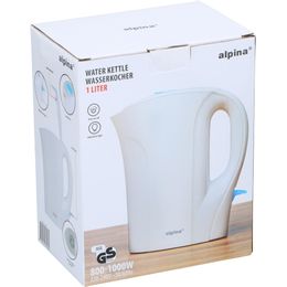 Alpina Wasserkocher 1 Liter 1000 W wei&szlig; - Kaffeemaschinen & Wasserkocher