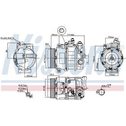 NISSENS Kompressor, Klimaanlage 890634 f&uuml;r Mercedes