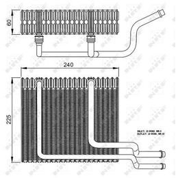 NRF Verdampfer, Klimaanlage EASY FIT 36151 f&uuml;r RENAULT