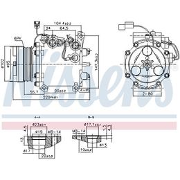 NISSENS Kompressor, Klimaanlage 890879 f&uuml;r MITSUBISHI