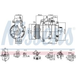 NISSENS Kompressor, Klimaanlage 891044 f&uuml;r HONDA