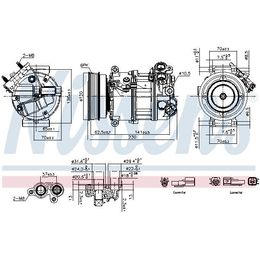 NISSENS Kompressor, Klimaanlage 891004 f&uuml;r Volvo