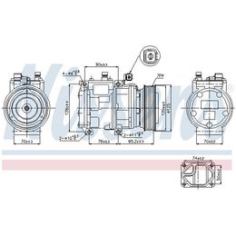 NISSENS Kompressor, Klimaanlage 89186 f&uuml;r LAND ROVER