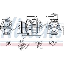 NISSENS Kompressor, Klimaanlage 89027 f&uuml;r VW