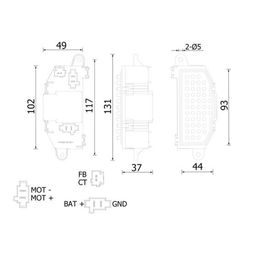 Mahle Regler, Innenraumgebl&auml;se abr118000s f&uuml;r Peugeot