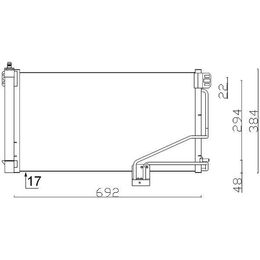 Mahle Kondensator, Klimaanlage ac347001s f&uuml;r Mercedes REACH