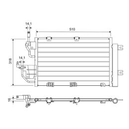 Valeo Kondensator, Klimaanlage 812656 f&uuml;r Opel Vaughall
