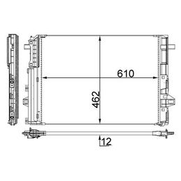Mahle Kondensator, Klimaanlage ac446000s f&uuml;r INFINITI Mercedes BEIJING BENZ (BBDC)