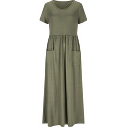 CR&Eacute;ATION L Damen Jerseykleid mit Taschen khaki Gr&ouml;&szlig;e 23