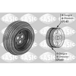 SASIC Riemenscheibe, Kurbelwelle 2150028 f&uuml;r Ford Peugeot Fiat