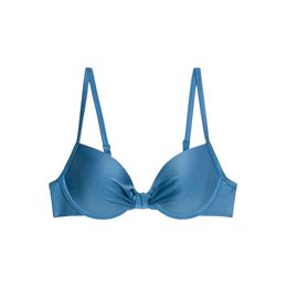 Marc O'Polo Marc O'polo B&uuml;gel-Bikini-Top ' Shiny ' Damen Gr&ouml;&szlig;e 85 blau