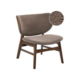 Beliani Sessel DAY in Beige/Braun - (W) 62 x (H) 70 x (L) 69 cm | Gr.: onesize
